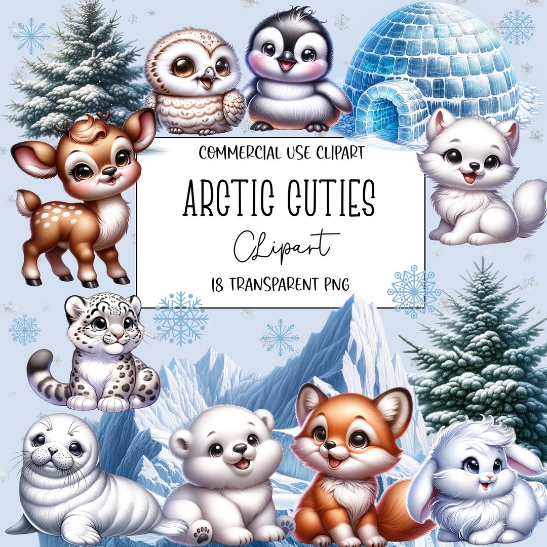 Arctic Buddies, Winter Animals, Winter Animals Clipart, Arctic Animals ...