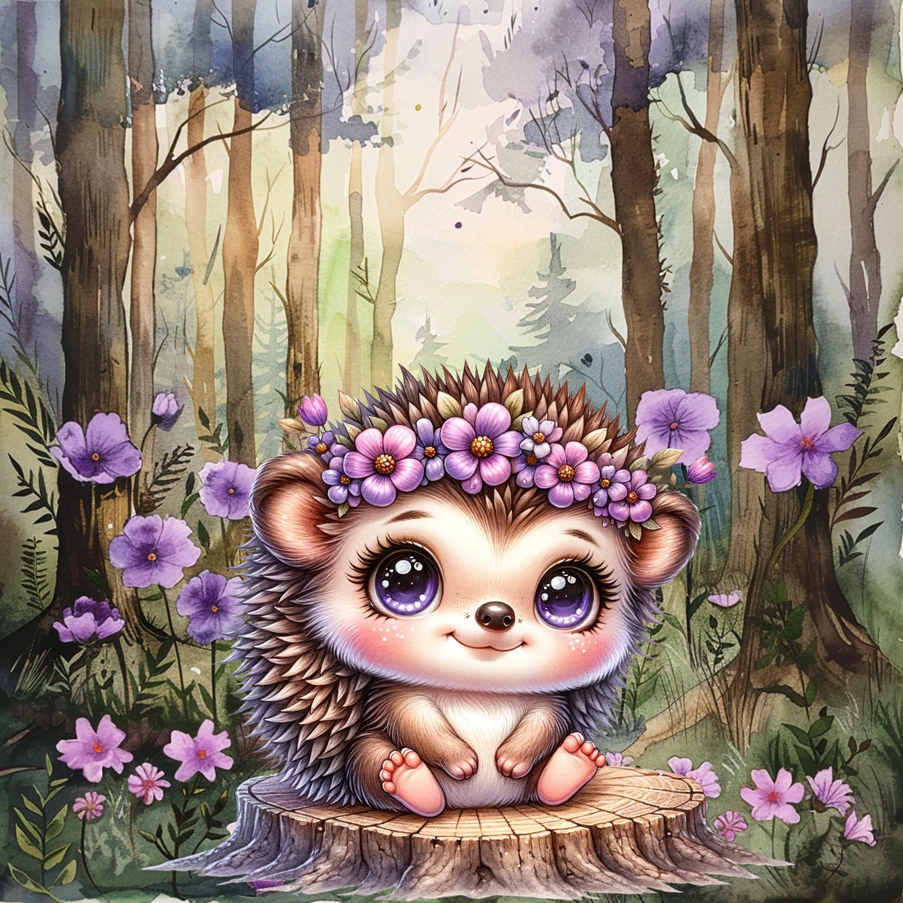 Cutest Hedgehog, Hedgehog Clipart Bundle, Hedgehog Png, Cute Animal ...