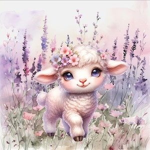 Sweet Lamb, Lamb Clipart, Baby Lamb, Lamb Png, Clipart Bundle, Cute ...