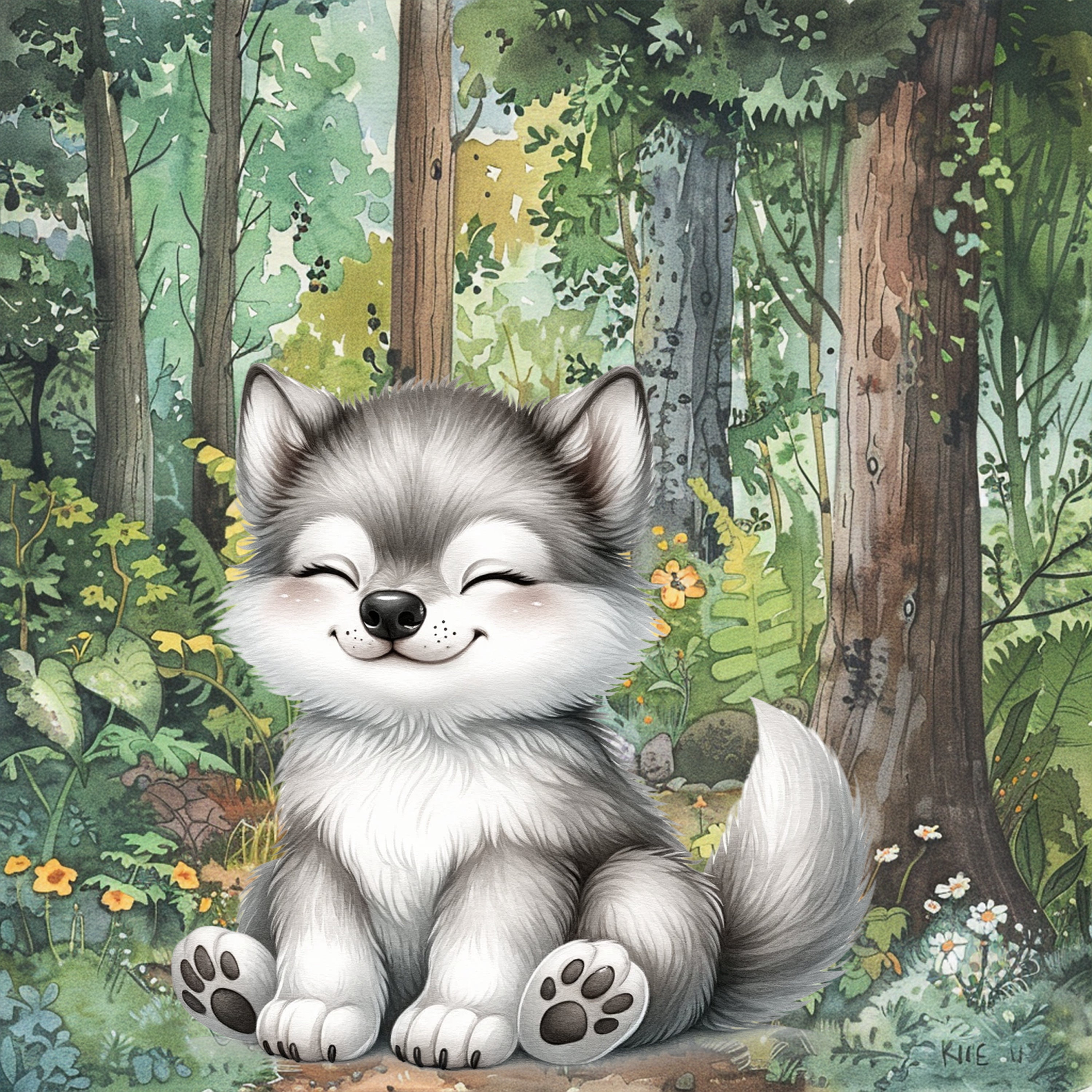 Baby Wolf, Wolf Clipart, Wolf Png, Nursery Clipart, Clipart Bundle ...