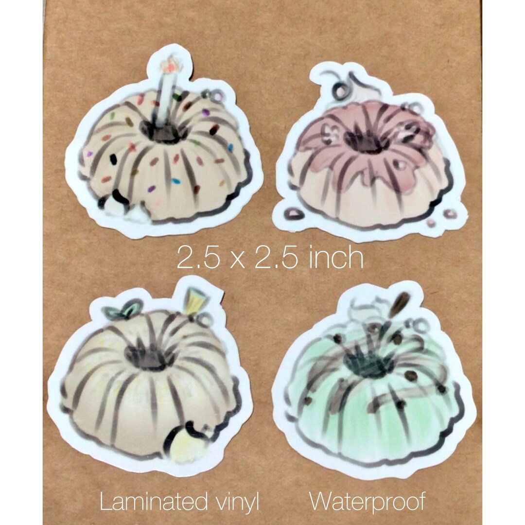 Kawaii Cute Cake Dessert Stickers, Aesthetic Stickers, Vinyl Decal ...