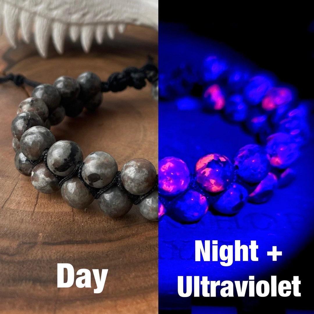 Handmade Yooperlite Stone Bracelet: Natural 8mm Beadwork - Etsy