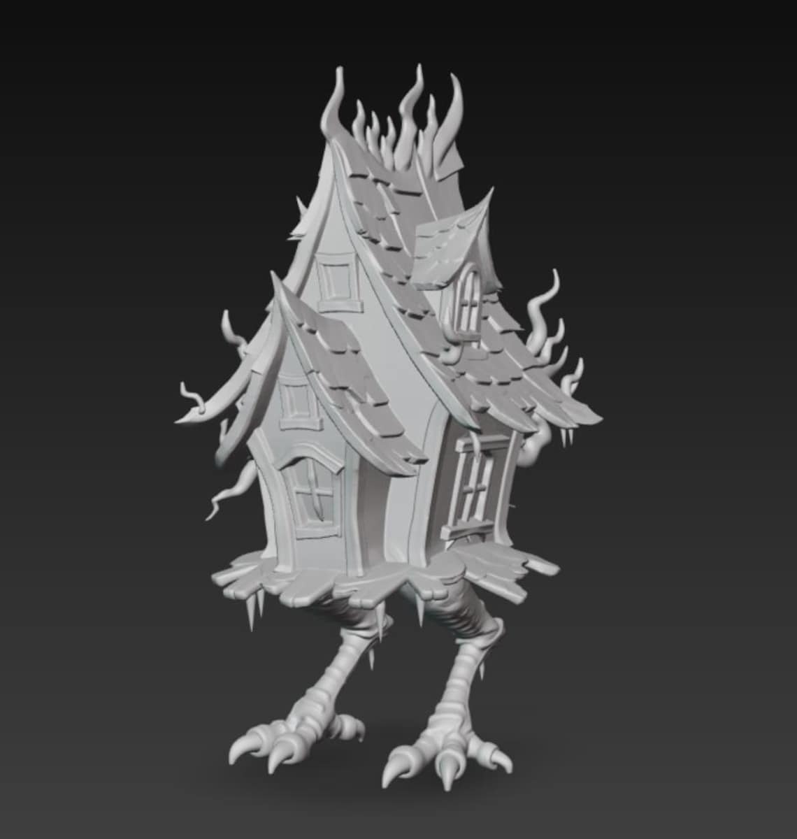 Baba Yaga's Hut STL File: Slavic Folklore 3D Printable Model (digital ...