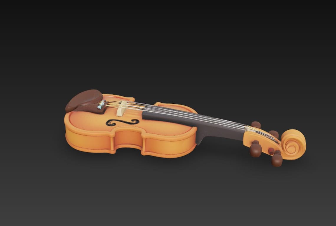 Cute Cartoon Violin 3D Model – STL & GLB Files | Printable Music Decor ...