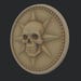 3D Printable Skull Coin Relief – Gothic Medallion STL + GLB Files ...