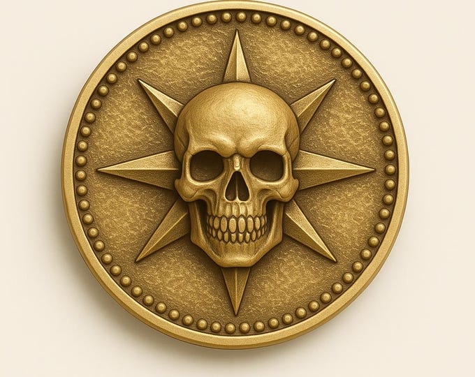 3D Printable Skull Coin Relief – Gothic Medallion STL + GLB Files ...