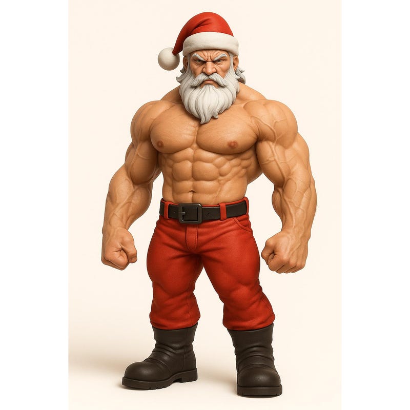 Christmas Buff Santa - Etsy