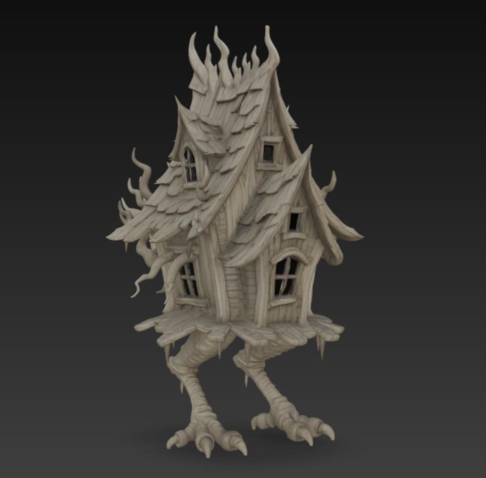 Baba Yaga's Hut STL File: Slavic Folklore 3D Printable Model (digital ...