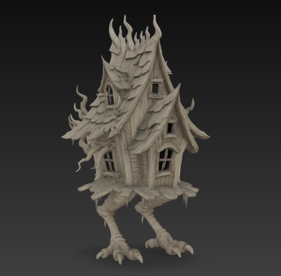 Baba Yaga's Hut STL File: Slavic Folklore 3D Printable Model (digital ...