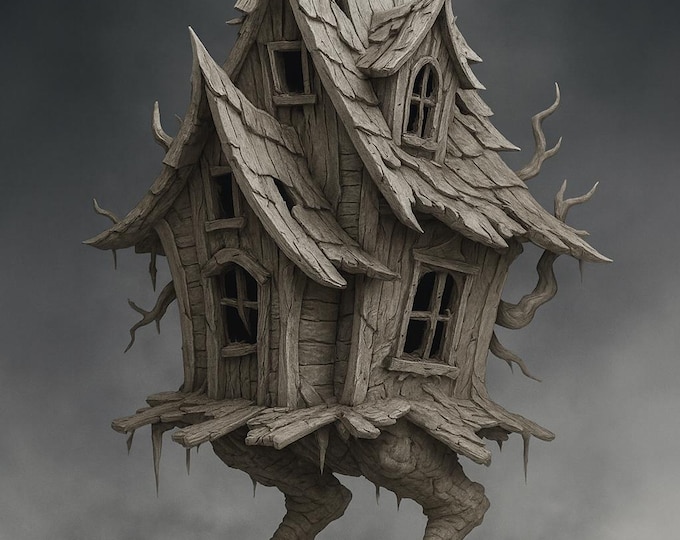 Baba Yaga's Hut STL File: Slavic Folklore 3D Printable Model (digital ...