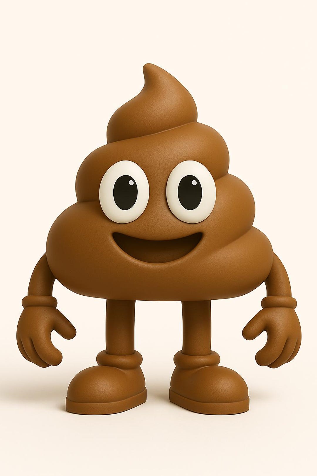 3D Printable Funny Poop Emoji Character – Kawaii Figurine STL + GLB ...