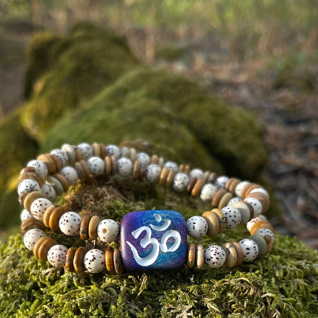 Yoga Ohm Bracelet Mala Buddha Bodhi Sand Jasper - Etsy
