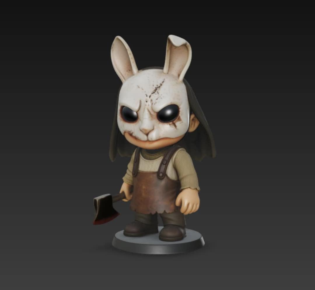 Creepy Bunny Mask Killer STL File | Horror 3D Model for Halloween ...
