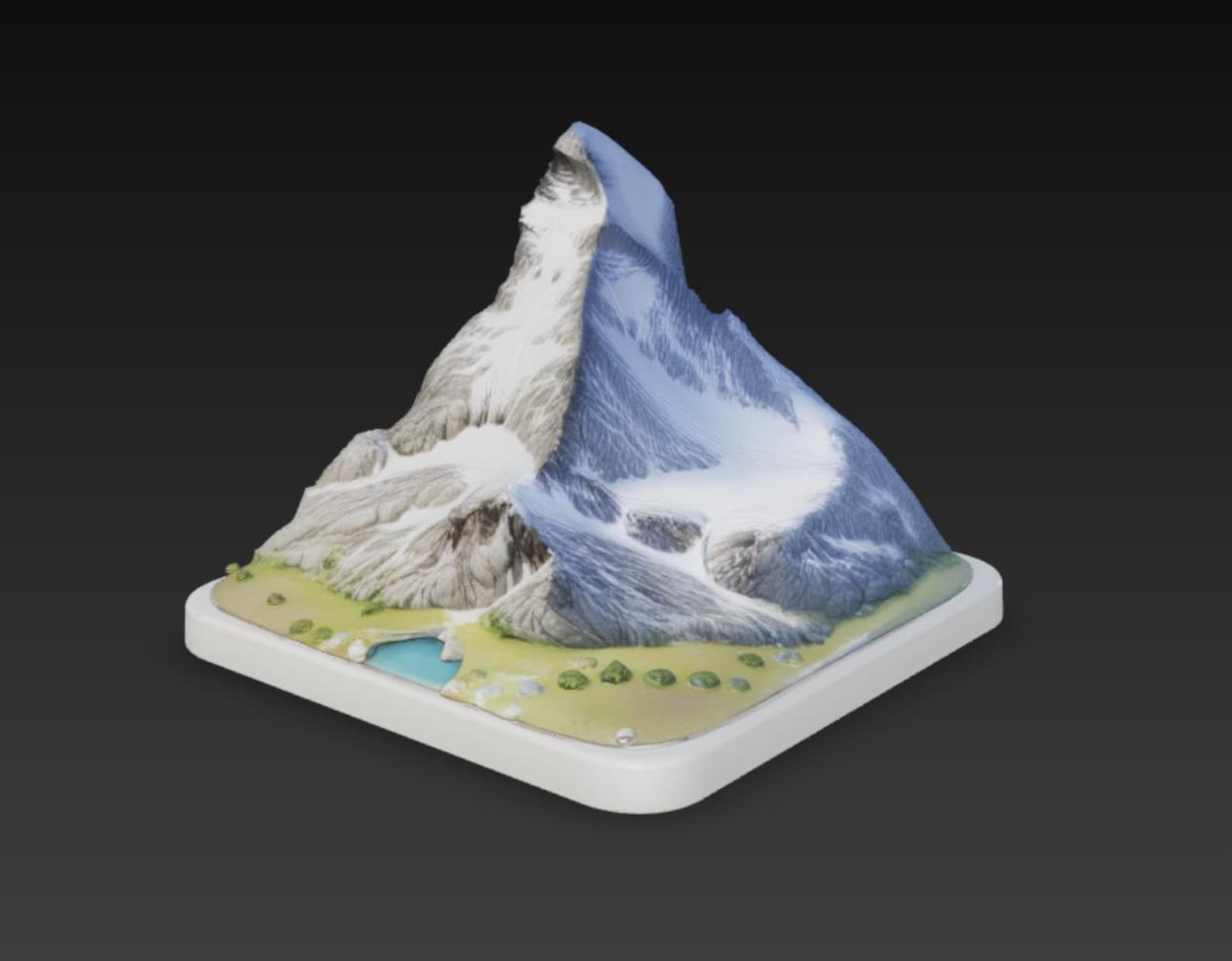 Matterhorn-inspired Mountain STL – Swiss Alps Art Diorama, 3D Printable ...