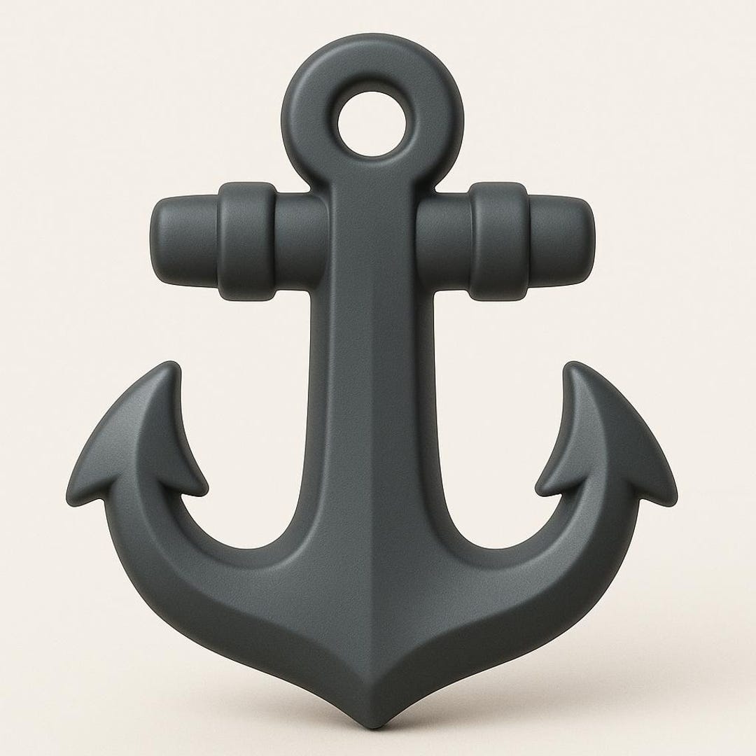 Anchor 3D Model STL | Printable Nautical Charm for Keychain or Jewelry ...