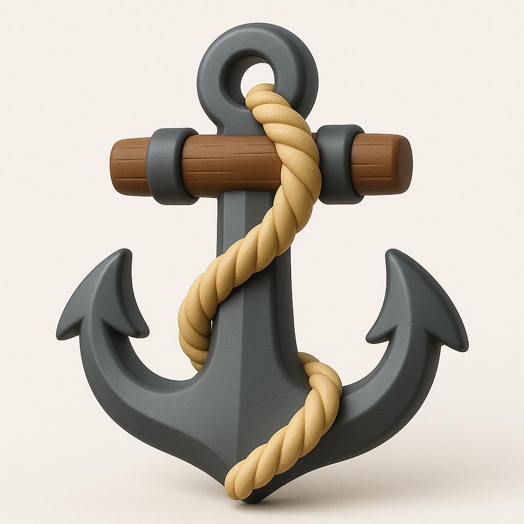 Anchor With Rope STL File | Nautical Decor 3D Printable | Marine ...