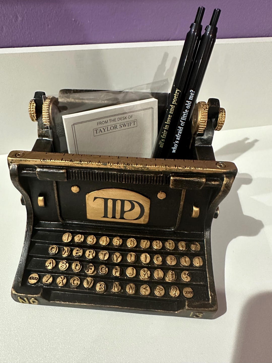 TTPD Inspired Typewriter Pen Holder Gift Set - Etsy