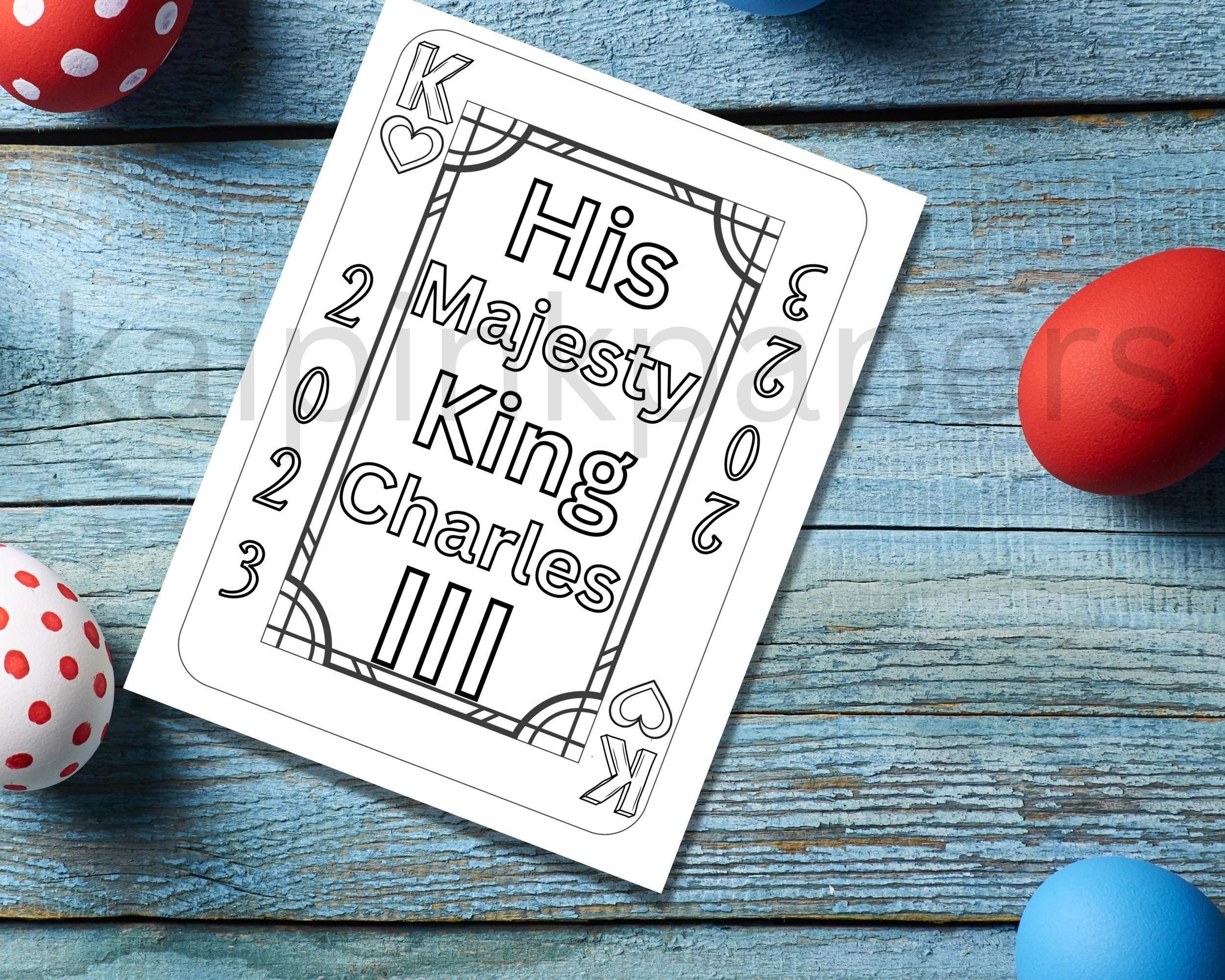 King Charles III Coronation Day Colouring Page Coronation Day - Etsy
