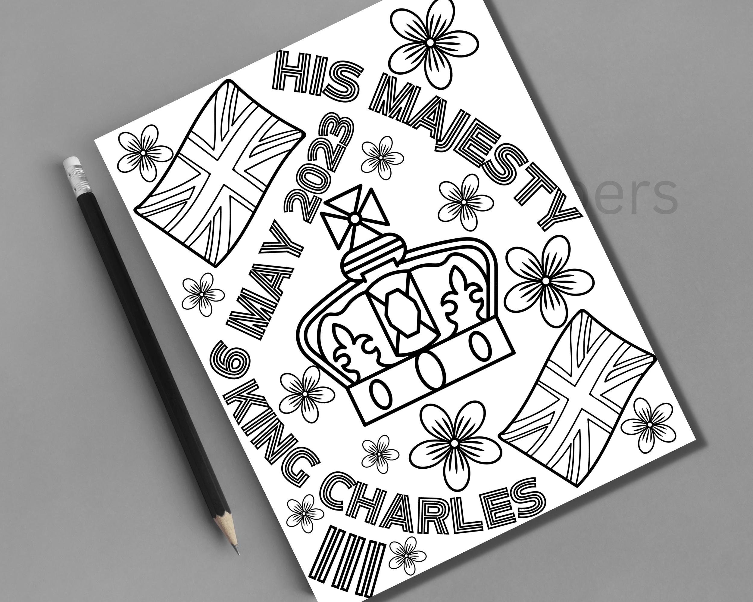 King Charles III Coronation Day Colouring Page Coronation Day - Etsy