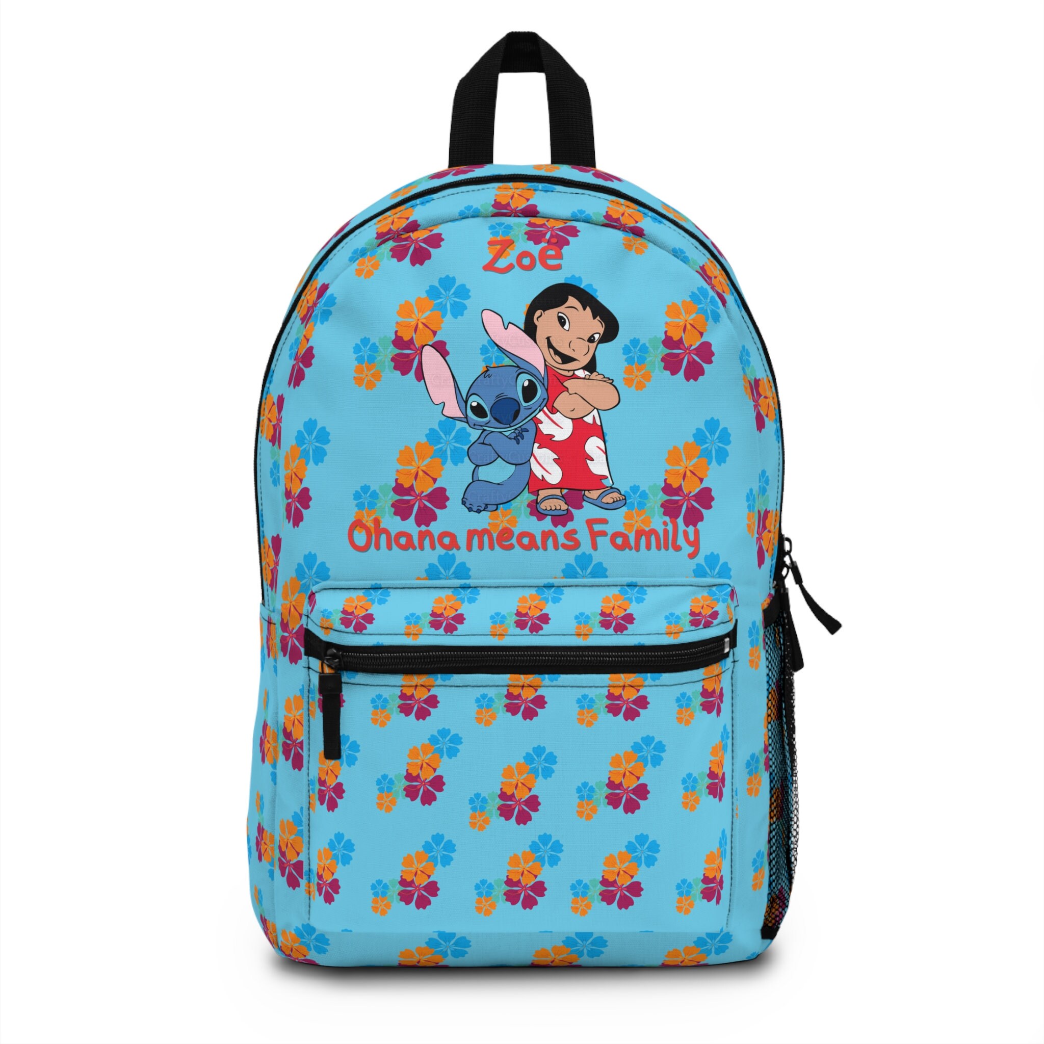 Lilo & Stitch custom backpack, Ohana Means family, Lilo Stitch school supplies, Lilo Stitch gift ...