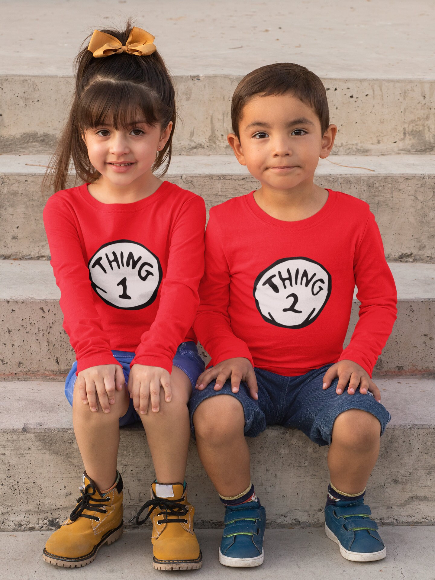 Thing 1 Thing 2 Dr Seuss, Matching Family, Husband Wife Brother Sister Sibling Halloween Costume ...