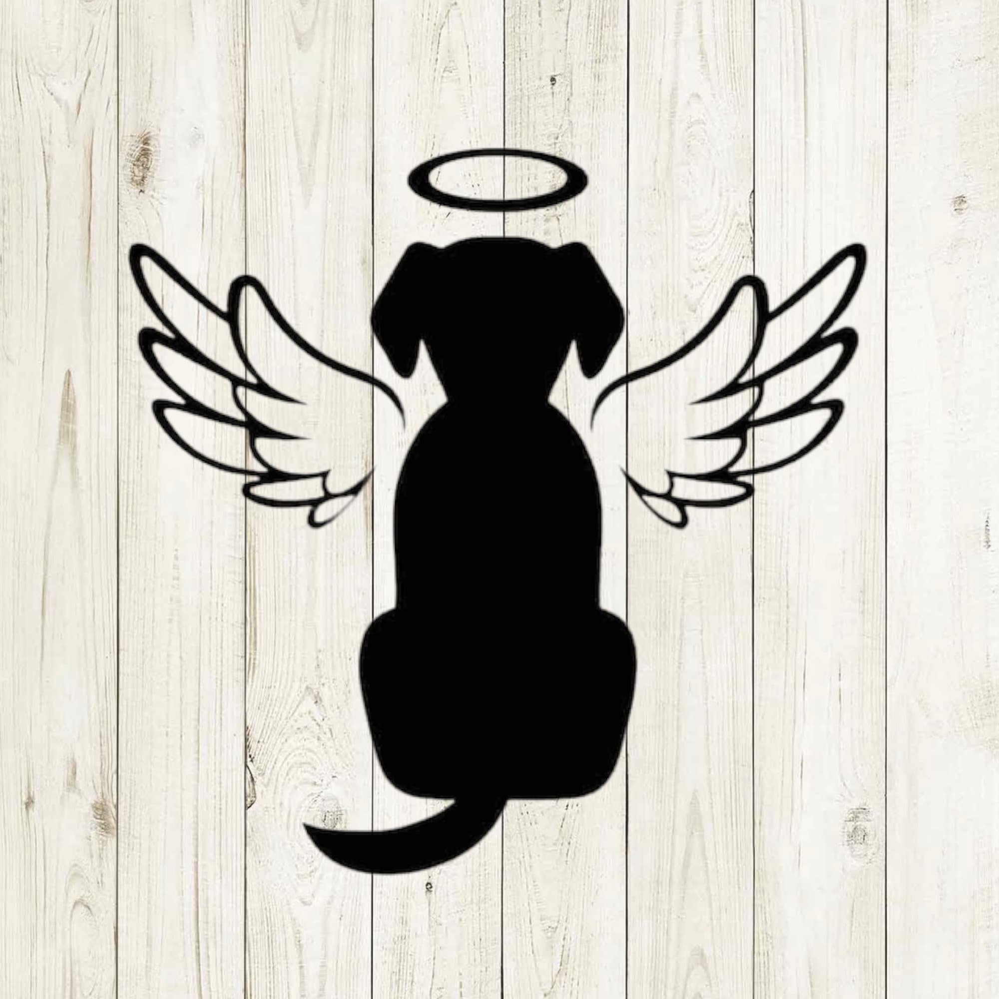 Angel Dog Svg, Dog With Wings Svg, Dog Memorial Png, Dog Memorial Svg ...