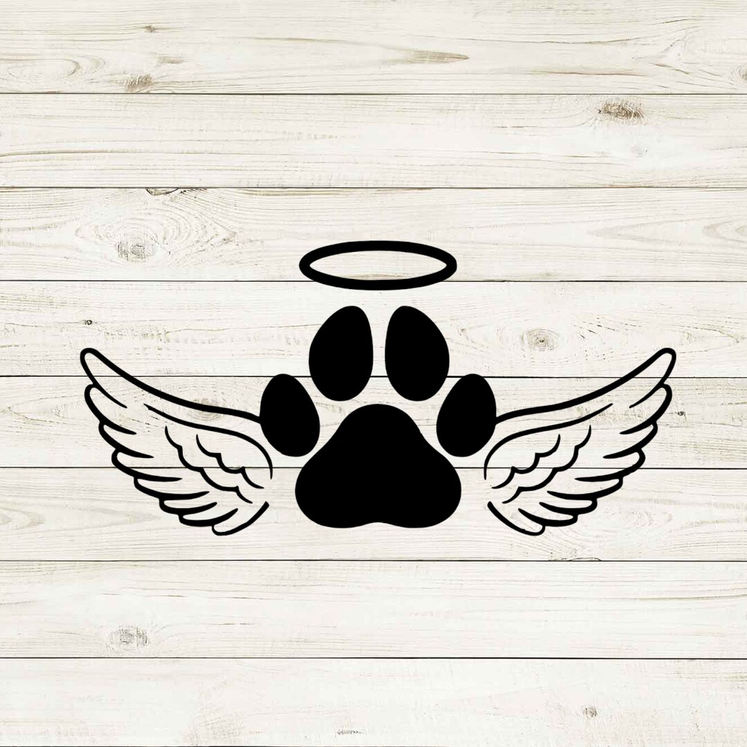 Angel Dog Svg, Dog With Wings Svg, Dog Memorial Png, Dog Memorial Svg ...