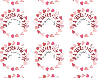 Editable Valentine's Day Gift Tag I'm a Sucker for - Etsy