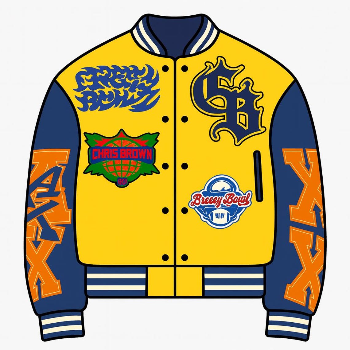 Custom Varsity Letterman Jacket Breezy Bowl Style – Personalized With ...