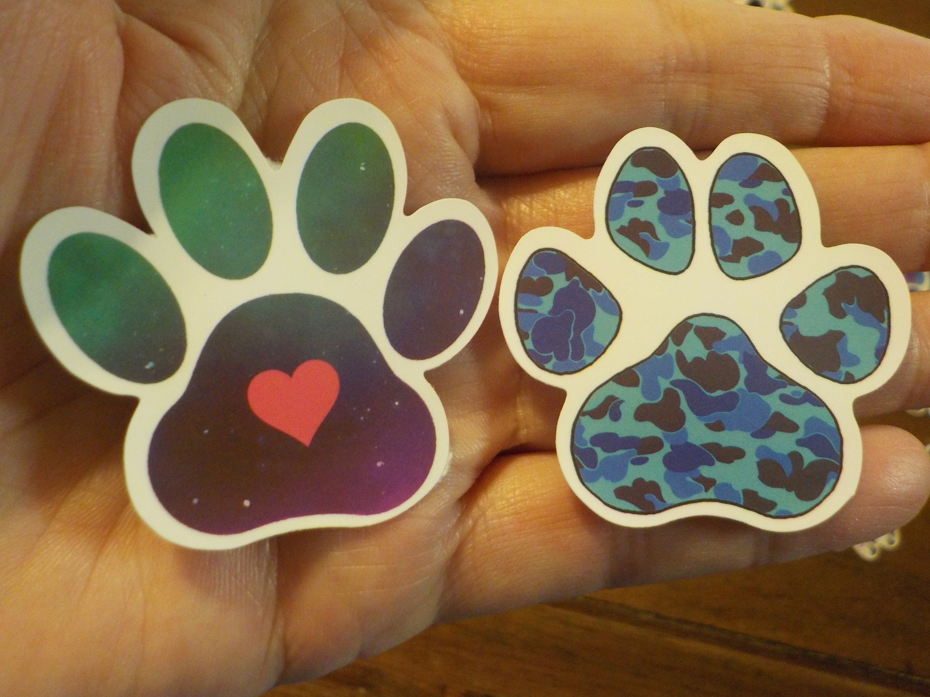 60 Pcs. Cute Cat/dog Paw Print Stickers/decals - Etsy