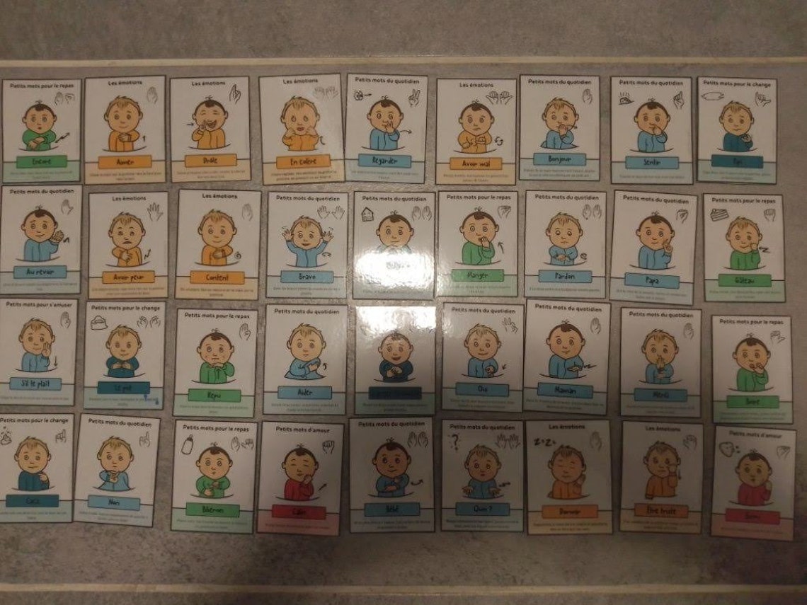 Pictogram Sign Languages Autistic Baby Montessori Deaf Mute - Etsy