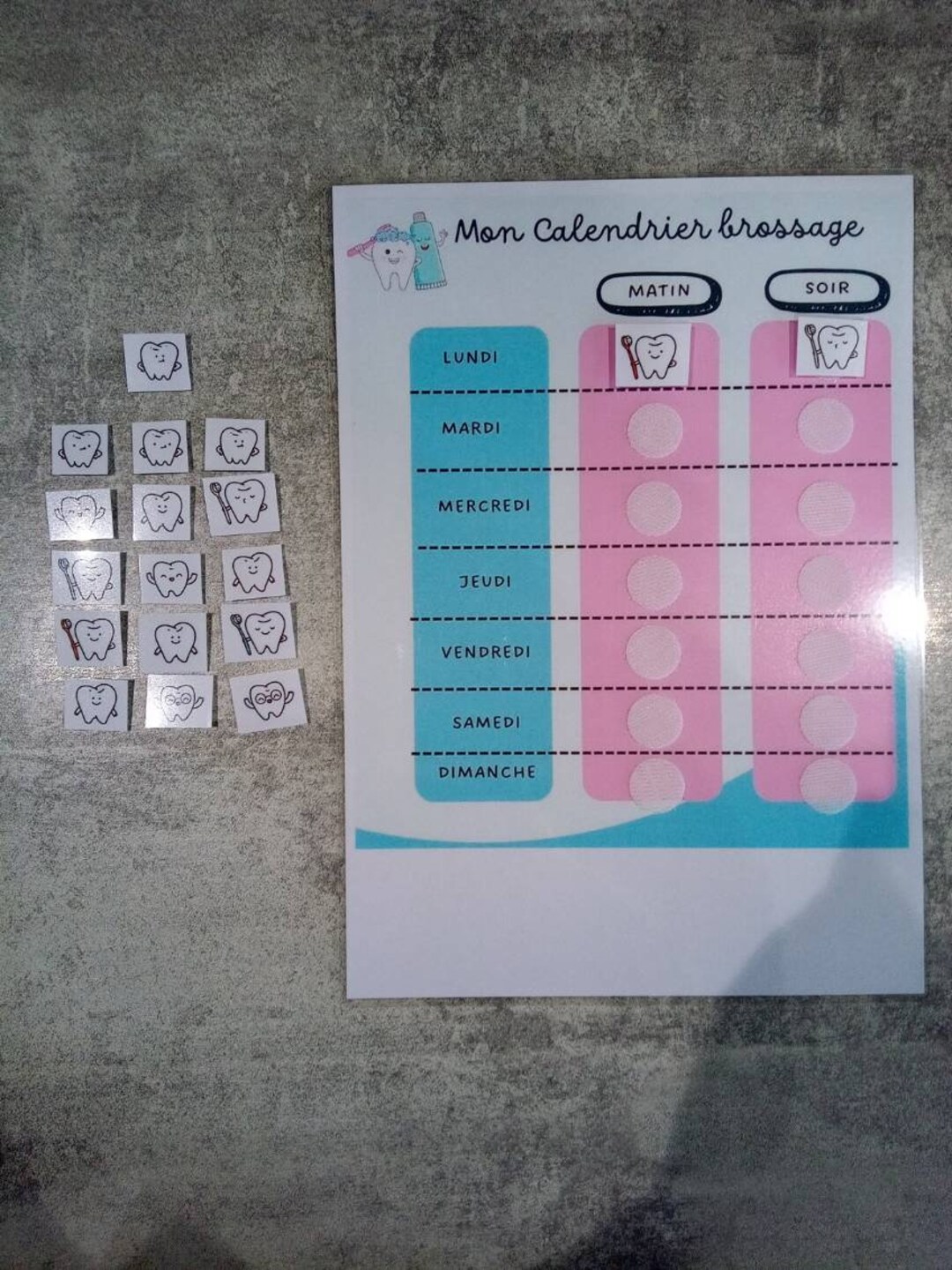 Routine Motivation Chart Toothbrushing Pecs Tsa Montessori - Etsy