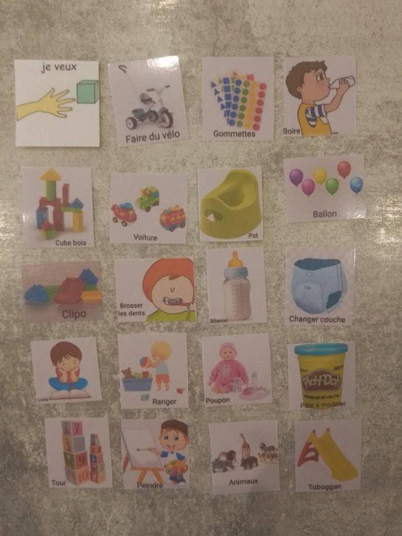 Pictogrammes classeur de communication pecs Montessori autiste non ...