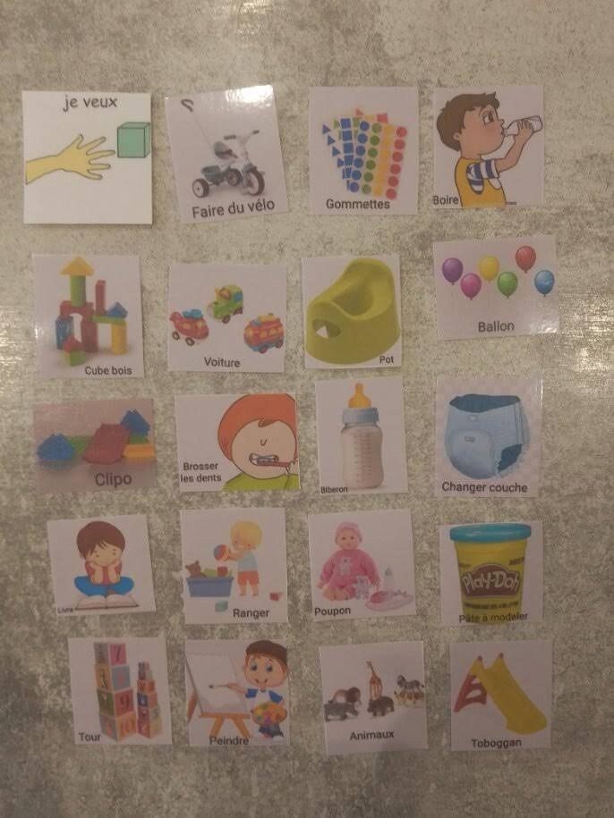 Pictograms Communication Binder Pecs Montessori Autistic Non-verbal ...