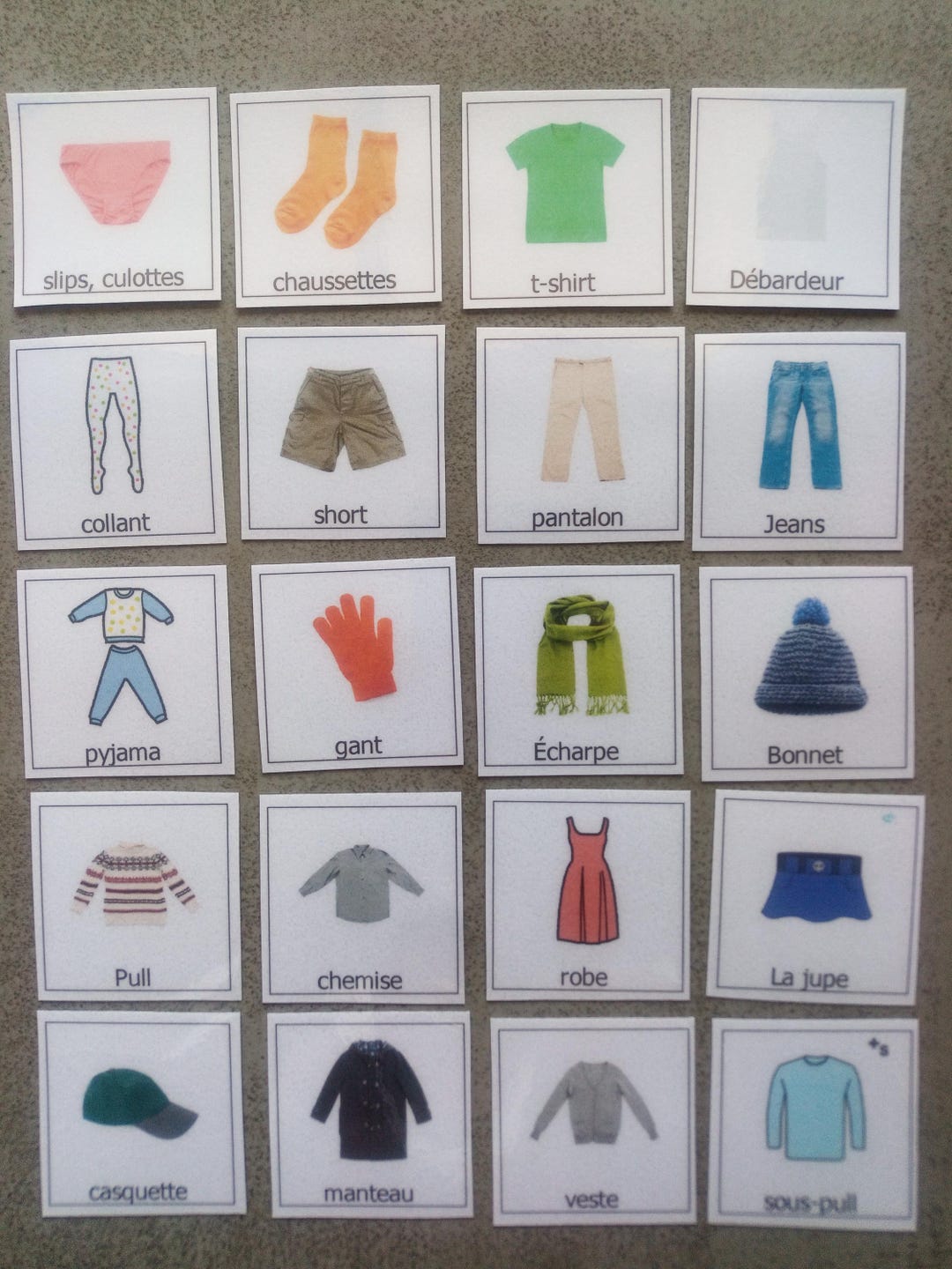 Pictograms Clothes Pecs Montessori TSA Organization Autonomy - Etsy