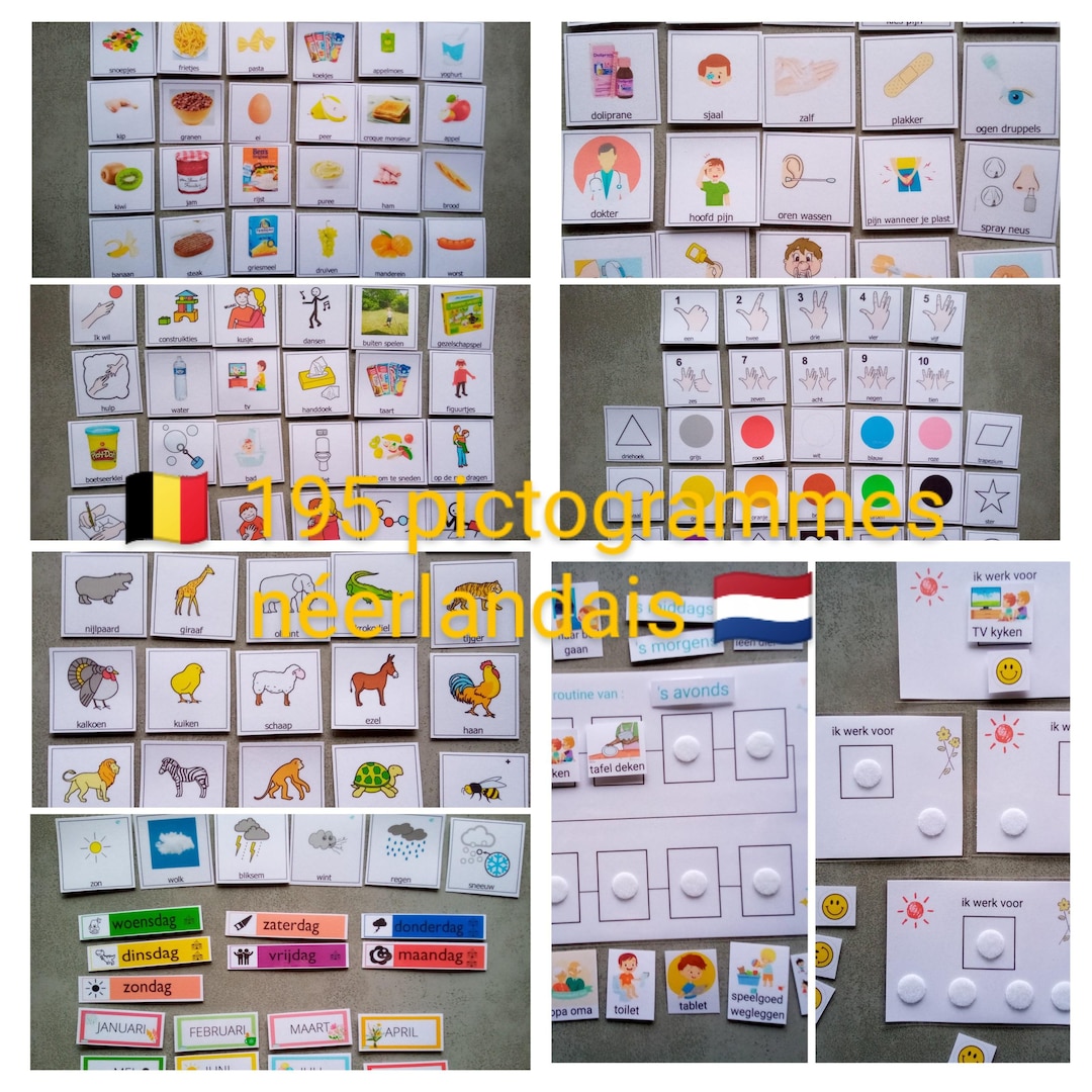 Set of Autistic Dutch Pictograms - Etsy