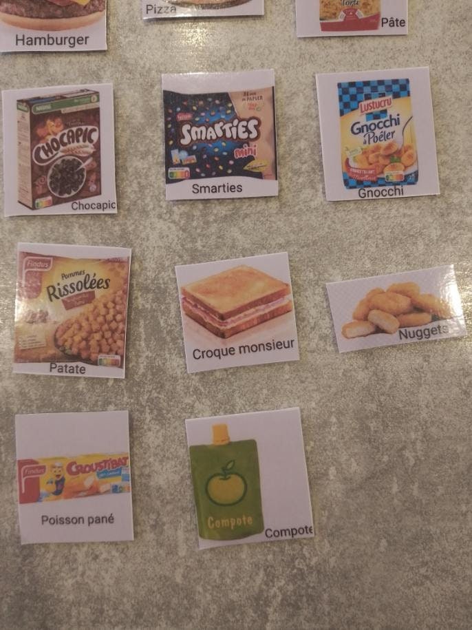 Lot Pictogram Foods Binder Pecs Montessori Autistic Non-verbal Language ...