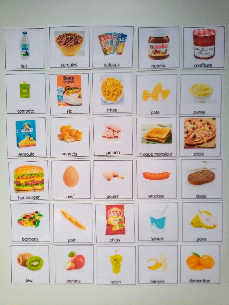 Food Pictograms for PECS Makaton Binder, TSA Autism, Montessori Early ...