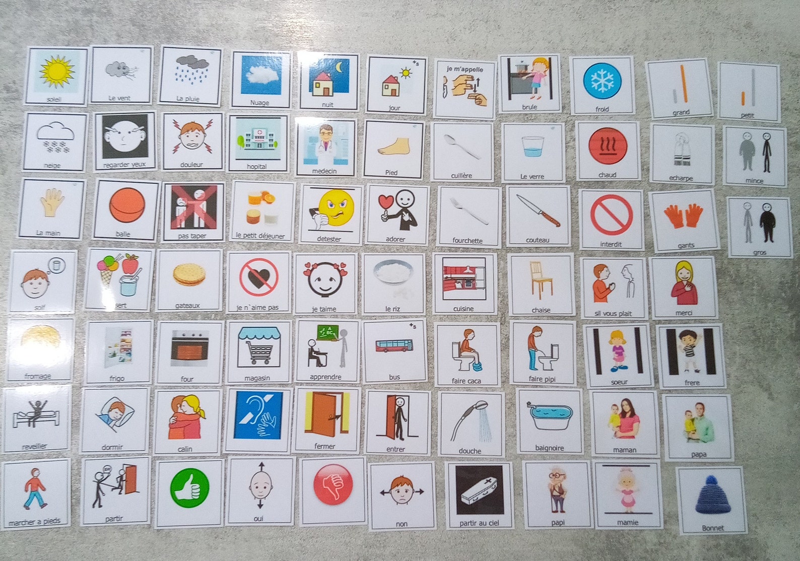 73 pictogrammes pour classeur pecs makaton TSA non verbal communication ...
