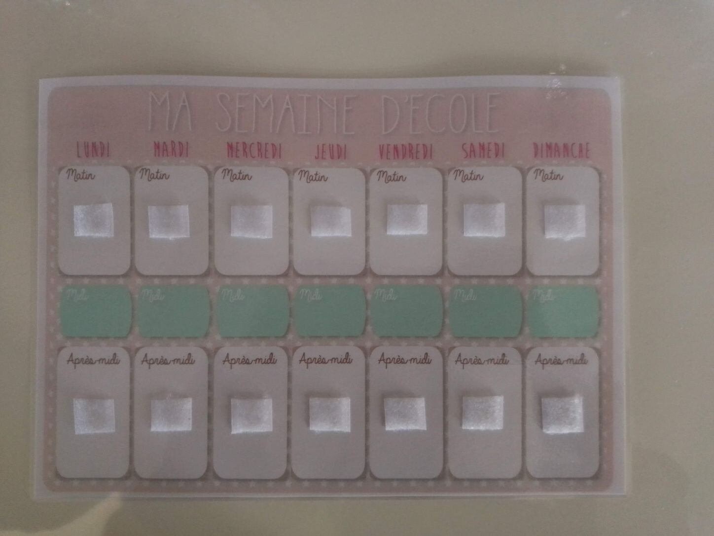 Weekly Schedule Visual Routine School Children Autistic Montessori ...