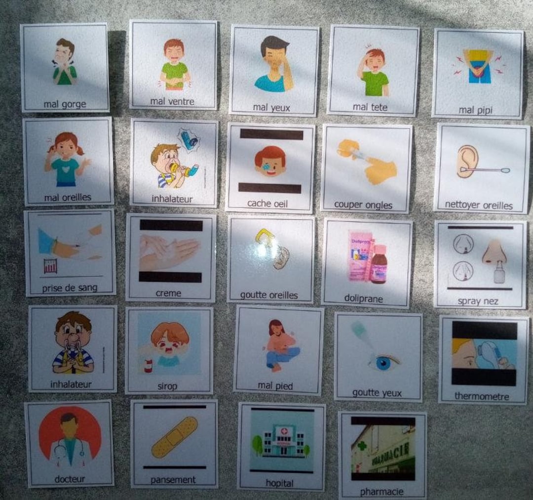 TSA Montessori Care and Ailments Pictograms - Etsy