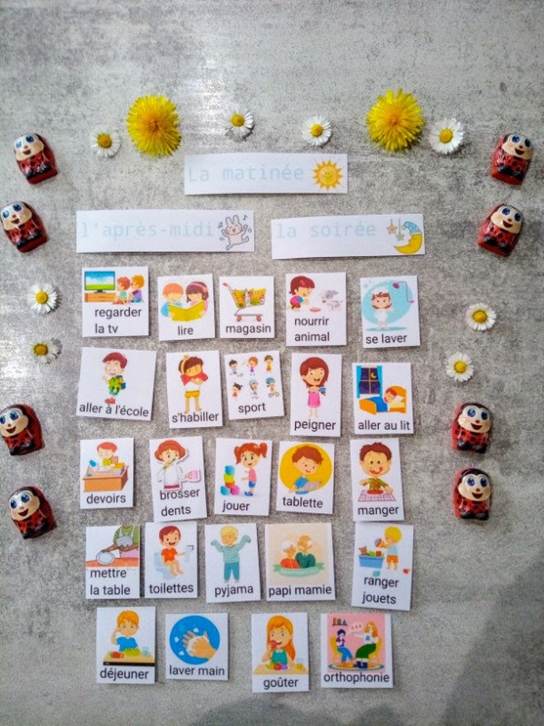 Routine Child Autonomy Pecs Montessori Autistic Timetable Visual ...