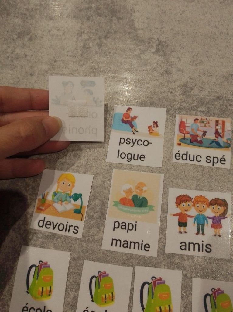 Semainier emploi du temps visuel routine école enfants autiste ...