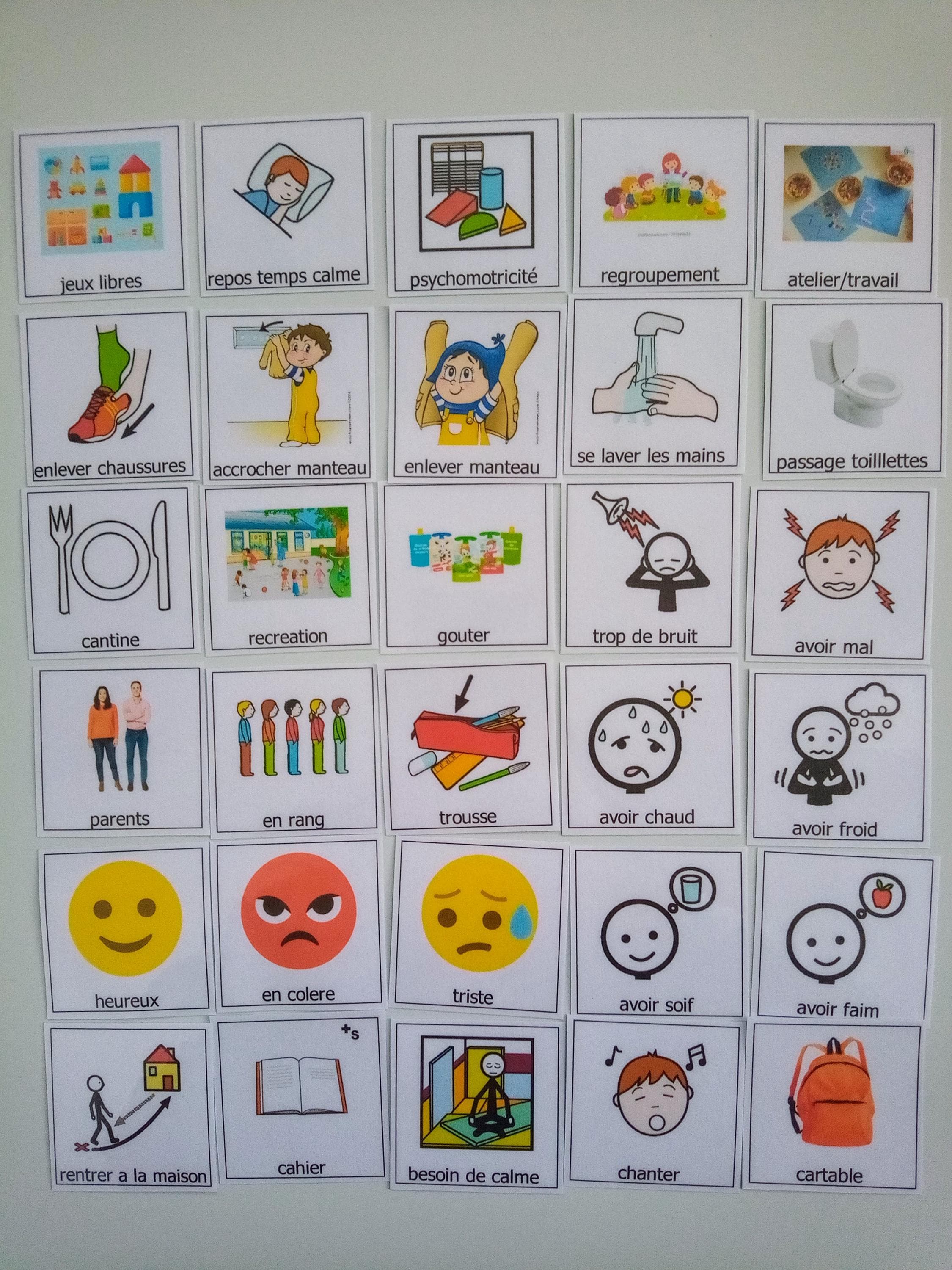 Pictogrammes pecs makaton aesh école crèche IME uema lieux ...