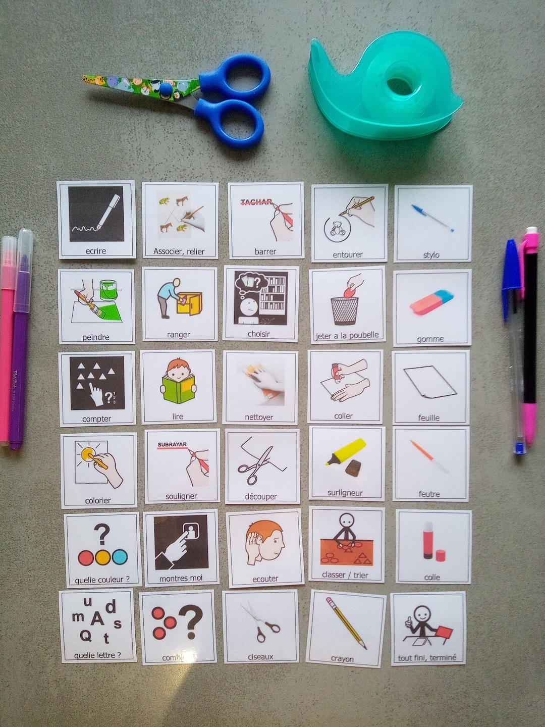 PEC Pictograms, Aesh School Instructions - Etsy
