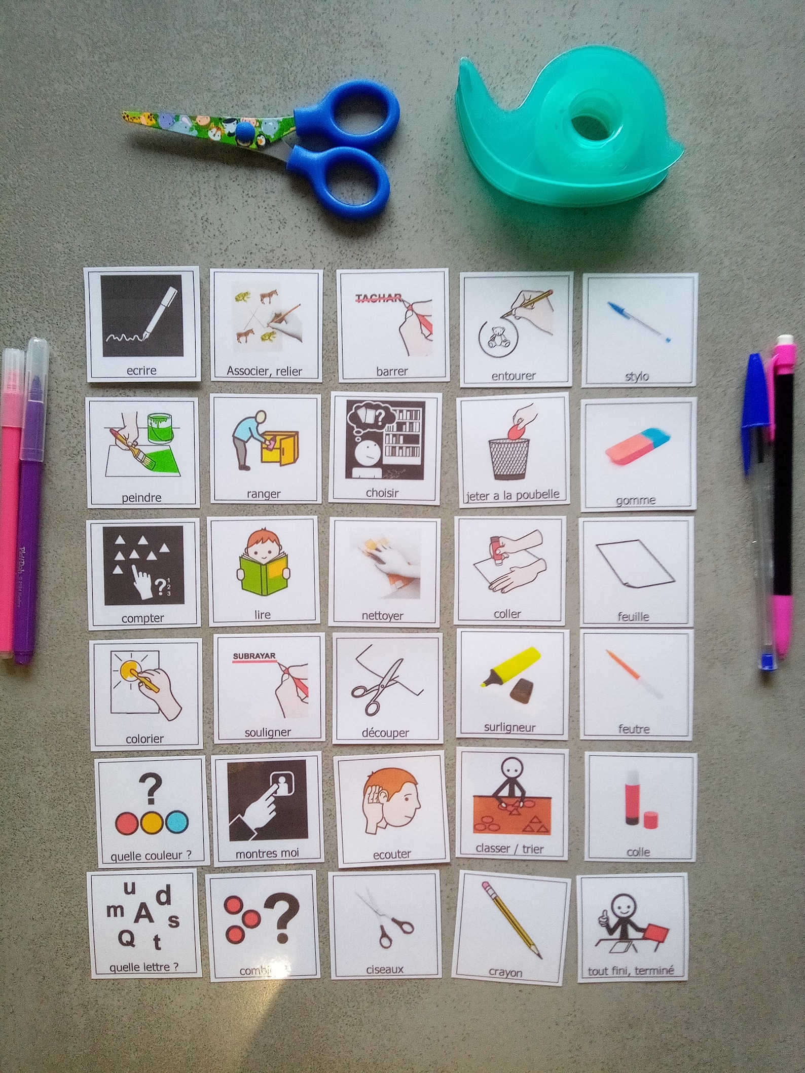 PEC Pictograms, Aesh School Instructions - Etsy