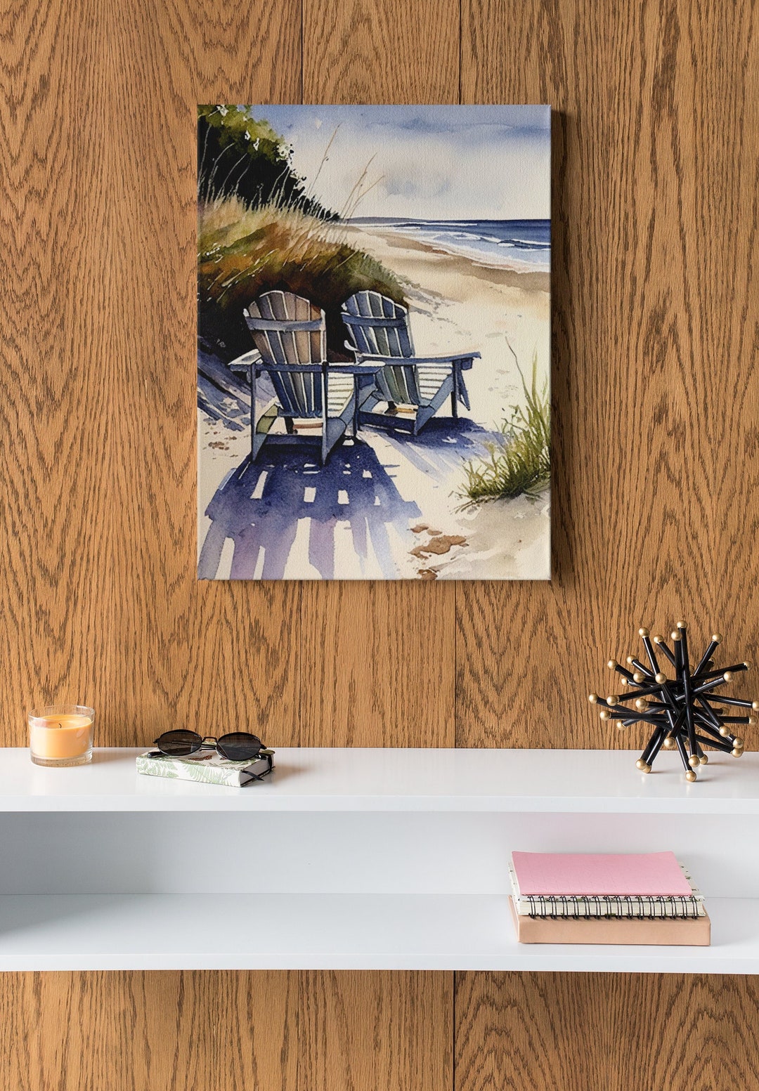Coastal Living Decor: Seaside Sunset Landscape Wall Art, Tranquil Ocean ...