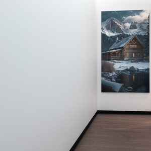 PRINTABLE Winter Wonderland: Cozy Log Cabin and Breathtaking Views in a ...