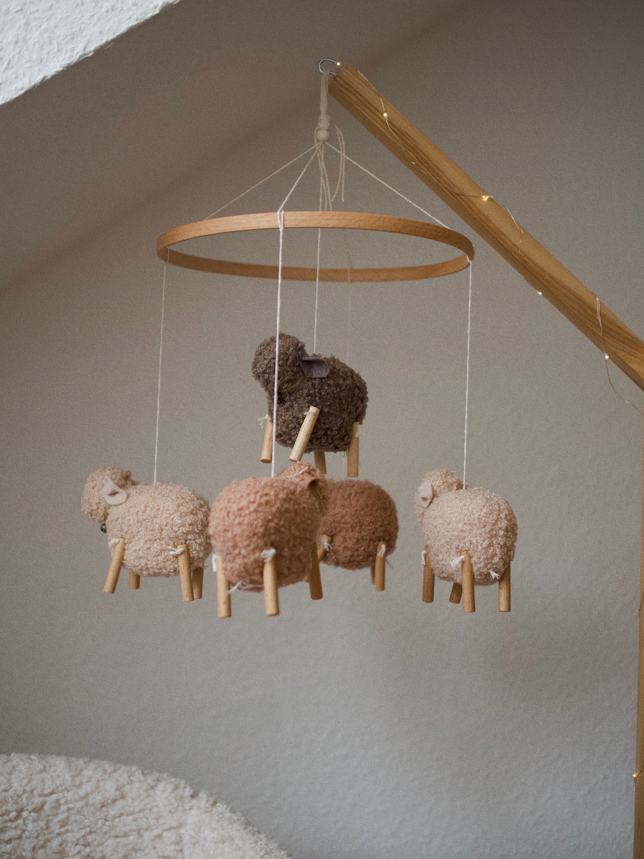 Sheep Crib Mobile, Lamb Nursery Mobile, Farm Baby Mobile, Country ...