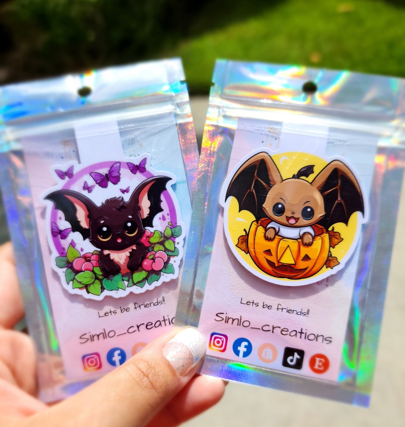 Halloween Themed Magnetic Bookmark. Baby Bat With Butterflies. - Etsy